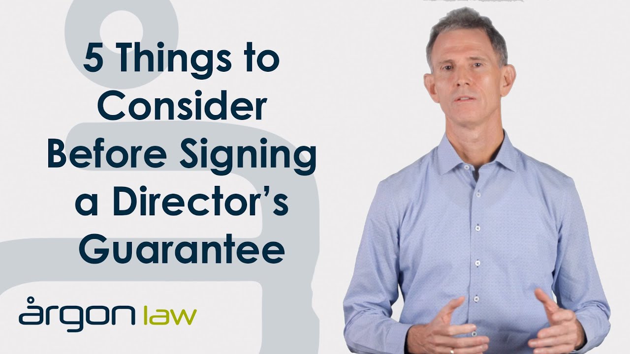 5 Things You Need to Know About Director's Guarantees | Legal Advice ...