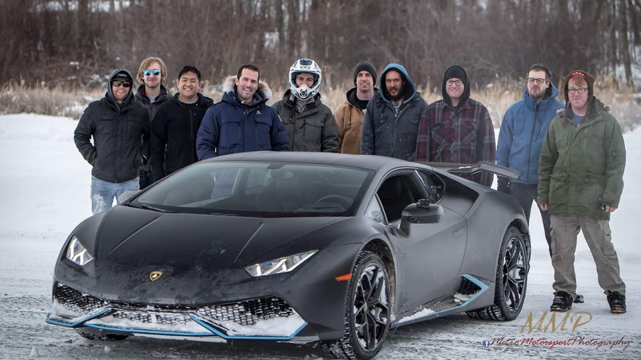 Winter Driven Lamborghini on Ice - YouTube