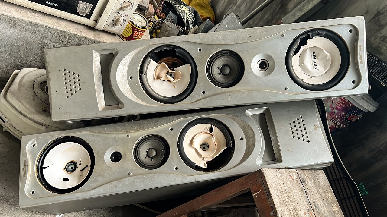 Restoration Of 3 Way Speakers That Have Been Broken for A Long Year ...