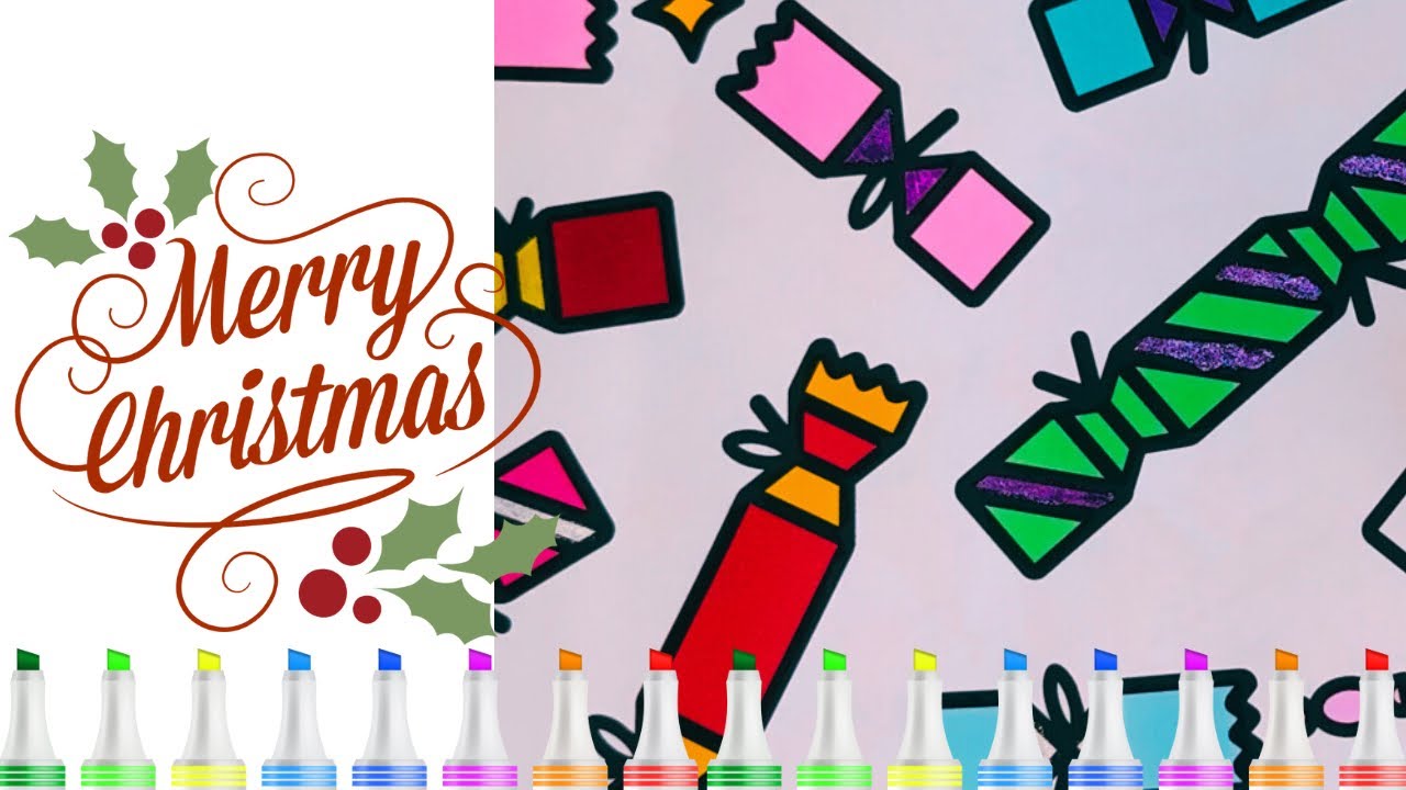 Christmas Cracker Coloring Page | Color With Me - YouTube
