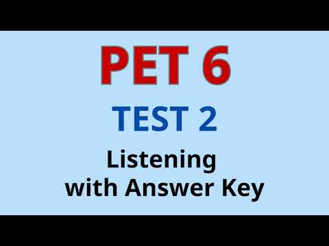 PET 6 TEST 2 LISTENING WITH ANSWER KEYS - YouTube