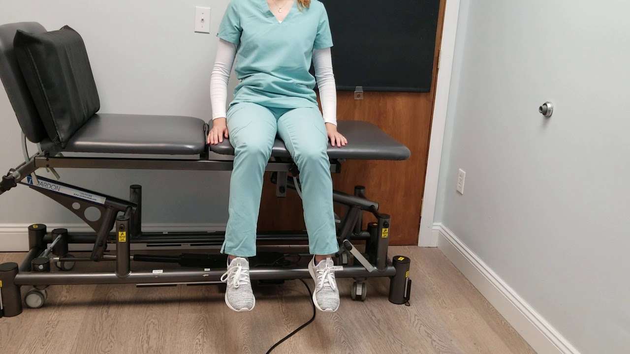 Seated Active assisted knee flexion - YouTube