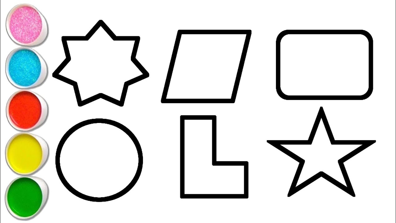 Learn Shapes through Drawing: Colorful 2D Shapes for Preschoolers - YouTube