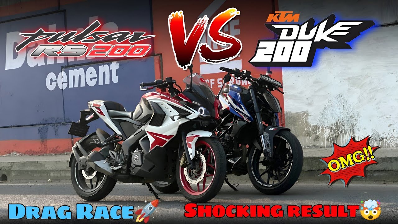 RS 200 vs Duke 200 drag race💪🏻|| Drag battle || Shocking result 😱 ...