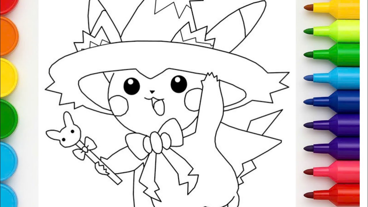 “Cute Wizard Pikachu Drawing - YouTube