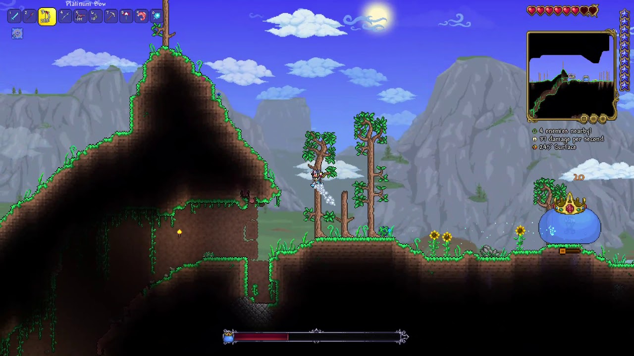 Terraria 1.4: Journey's End - King Slime Boss Battle [Master Mode ...