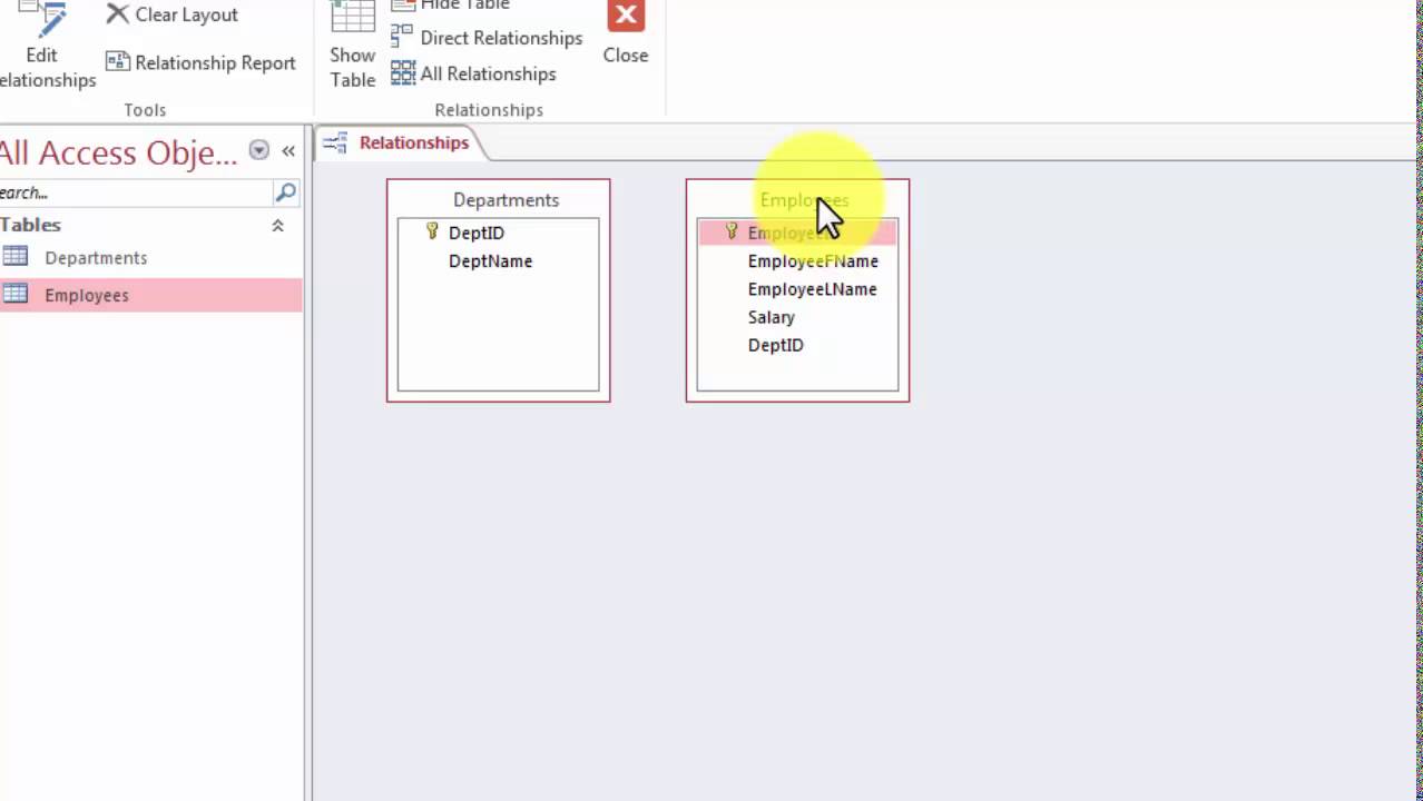 Primary Key Foreign Key Tutorial - YouTube