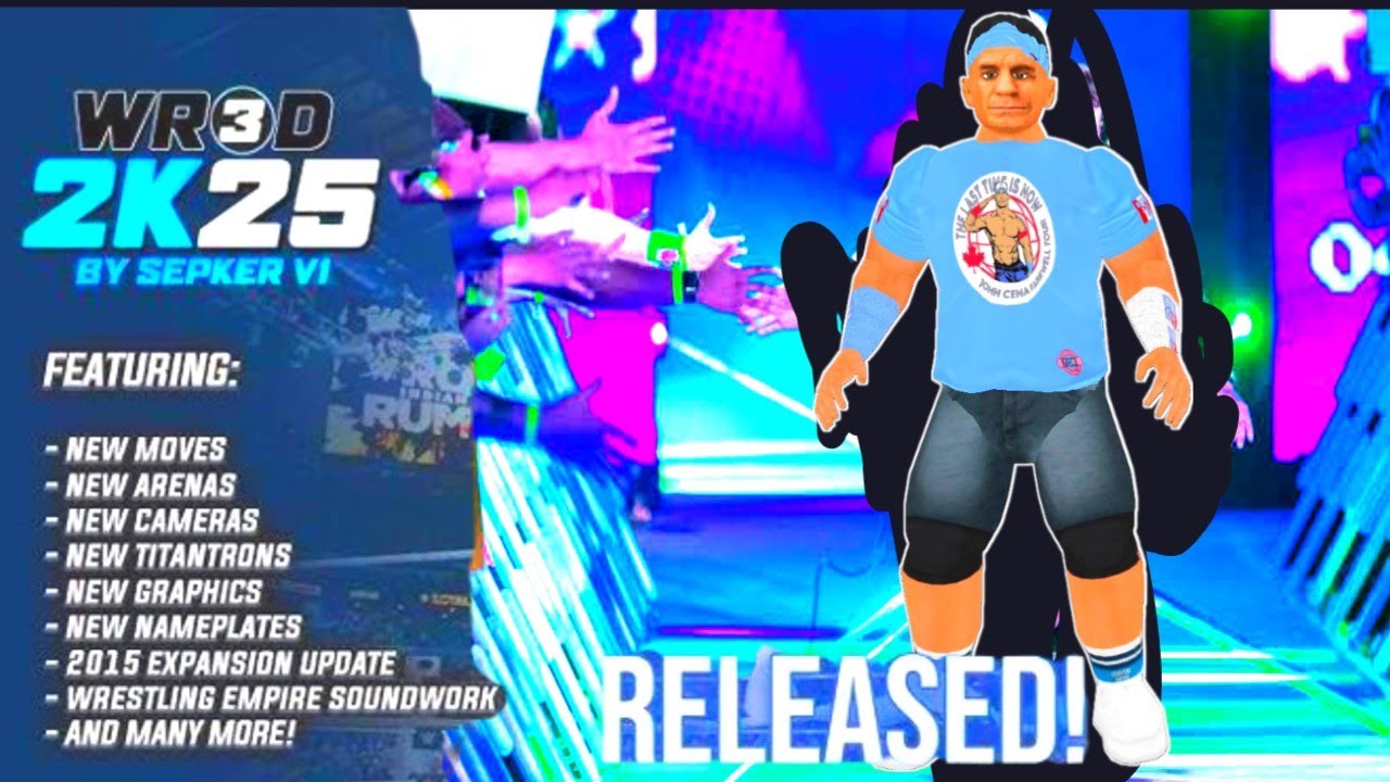 WR3D WWE 2K25 RELEASED!! V.1 MOD || UPDATED ROSTER UPDATED ARENAS WR3D ...