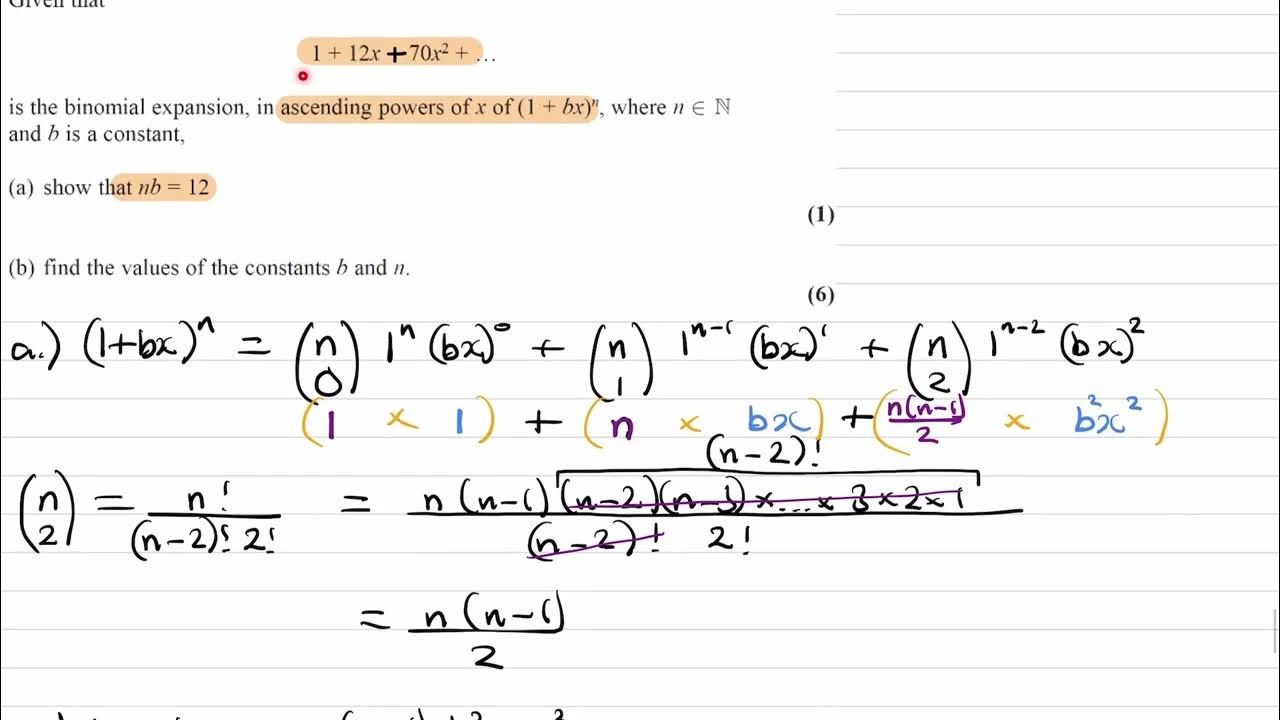 Binomial Expansion Exam Questions - A Level Maths - Edexcel Pure Year 1 ...