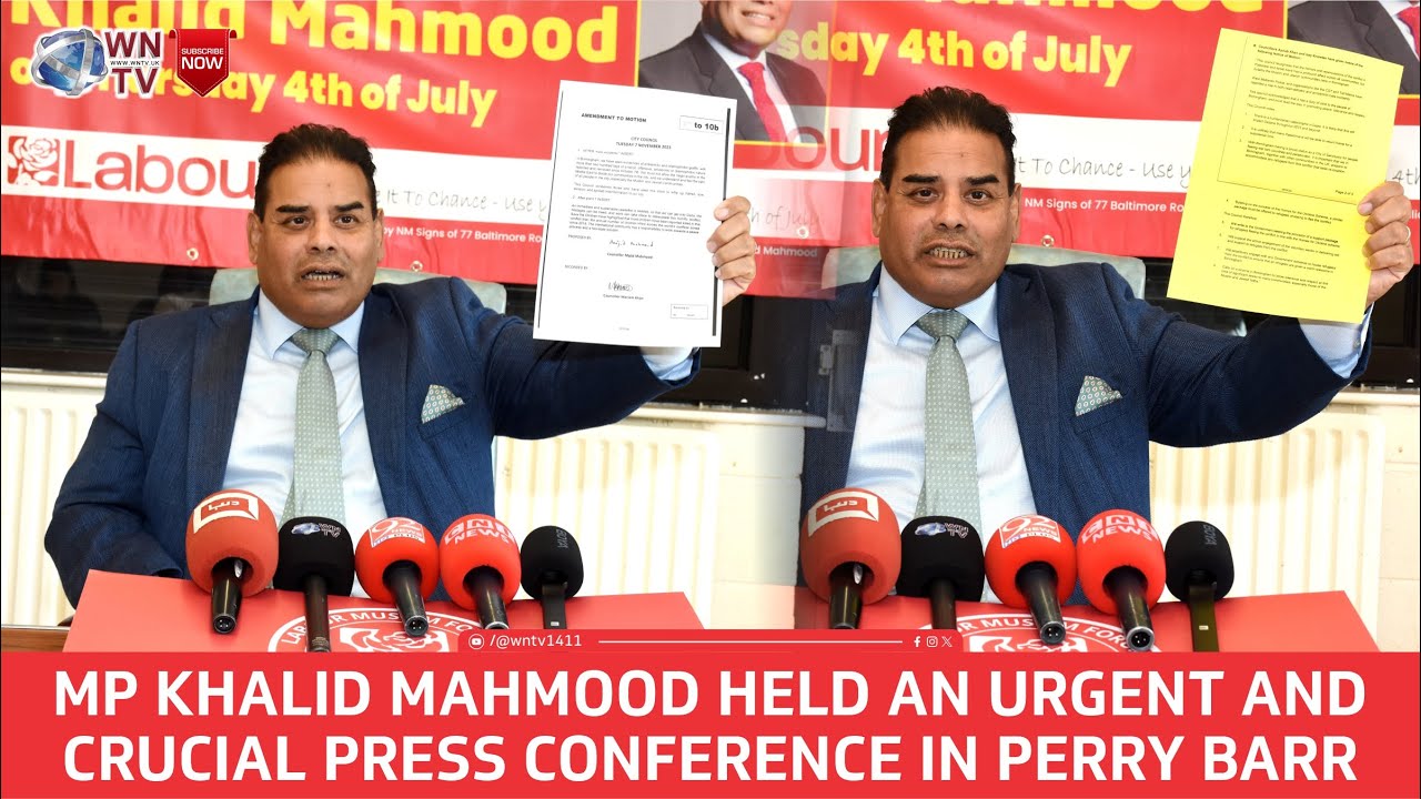 MP Khalid Mahmood held an urgent and crucial press conference in Perry ...