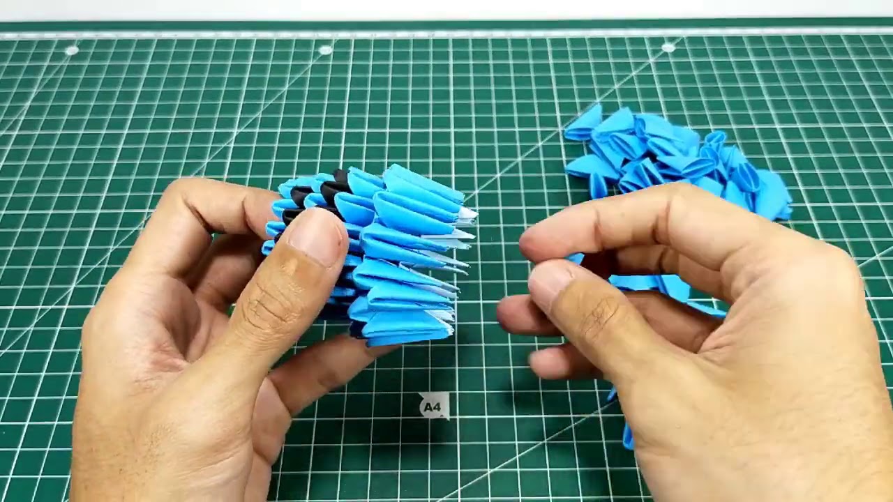 How to make 3D Origami Stitch Totorial - YouTube