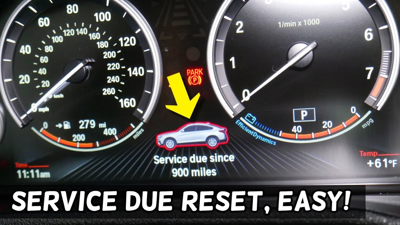 HOW TO RESET SERVICE DUE SINCE OIL CHANGE RESET BMW X3 X4 F25 F26 2011