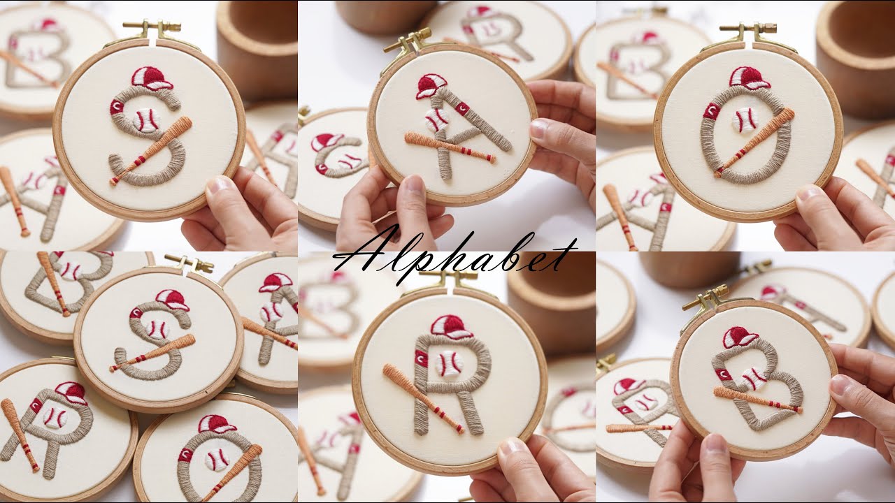 Baseball-themed alphabet design, for all sports fans! - YouTube