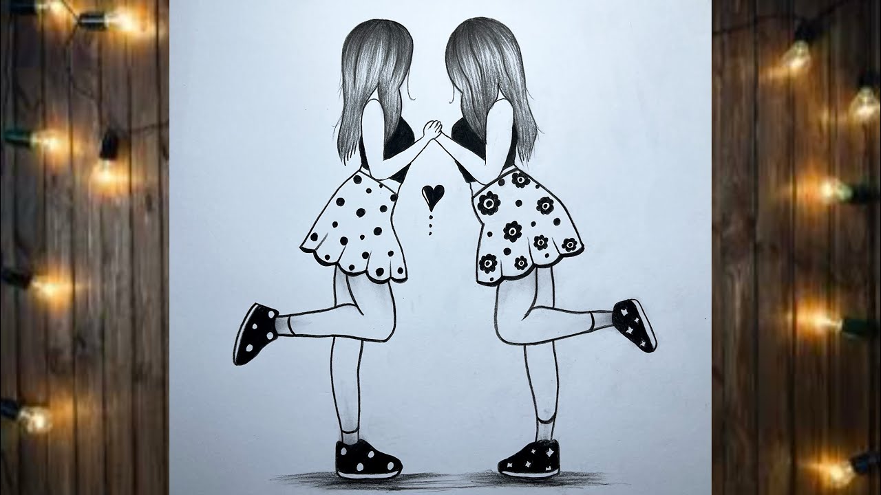 Best Friend Art | How to draw something for your best friend | Drawing ...