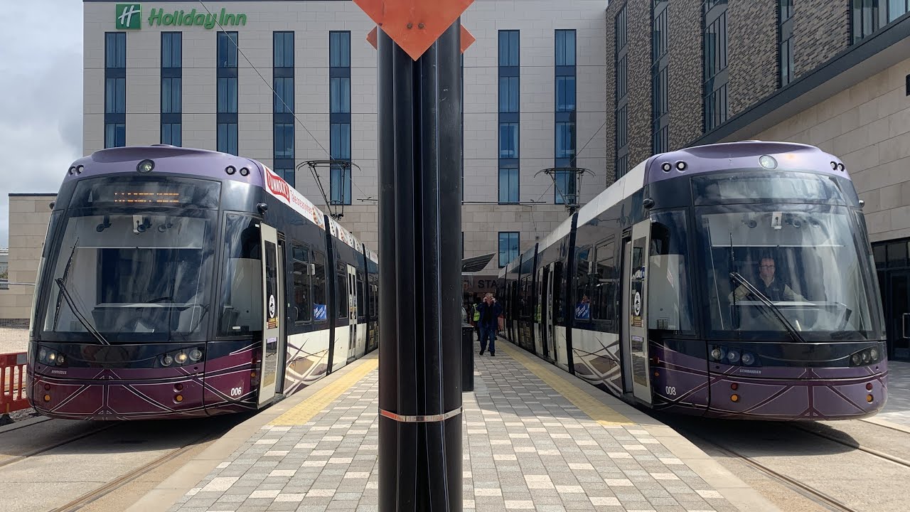 Trams on the New Blackpool Extension - YouTube