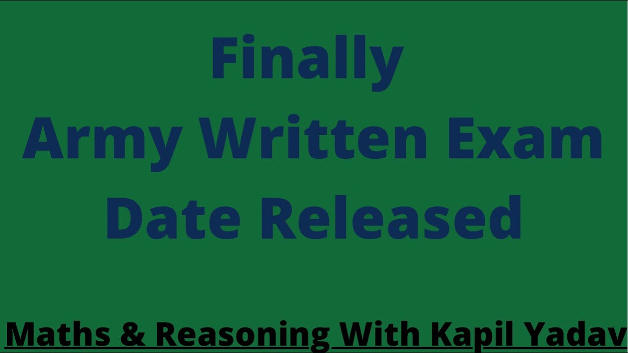 Army Written Exam Date Announced #justiceforarmystudents #armyexamdate ...
