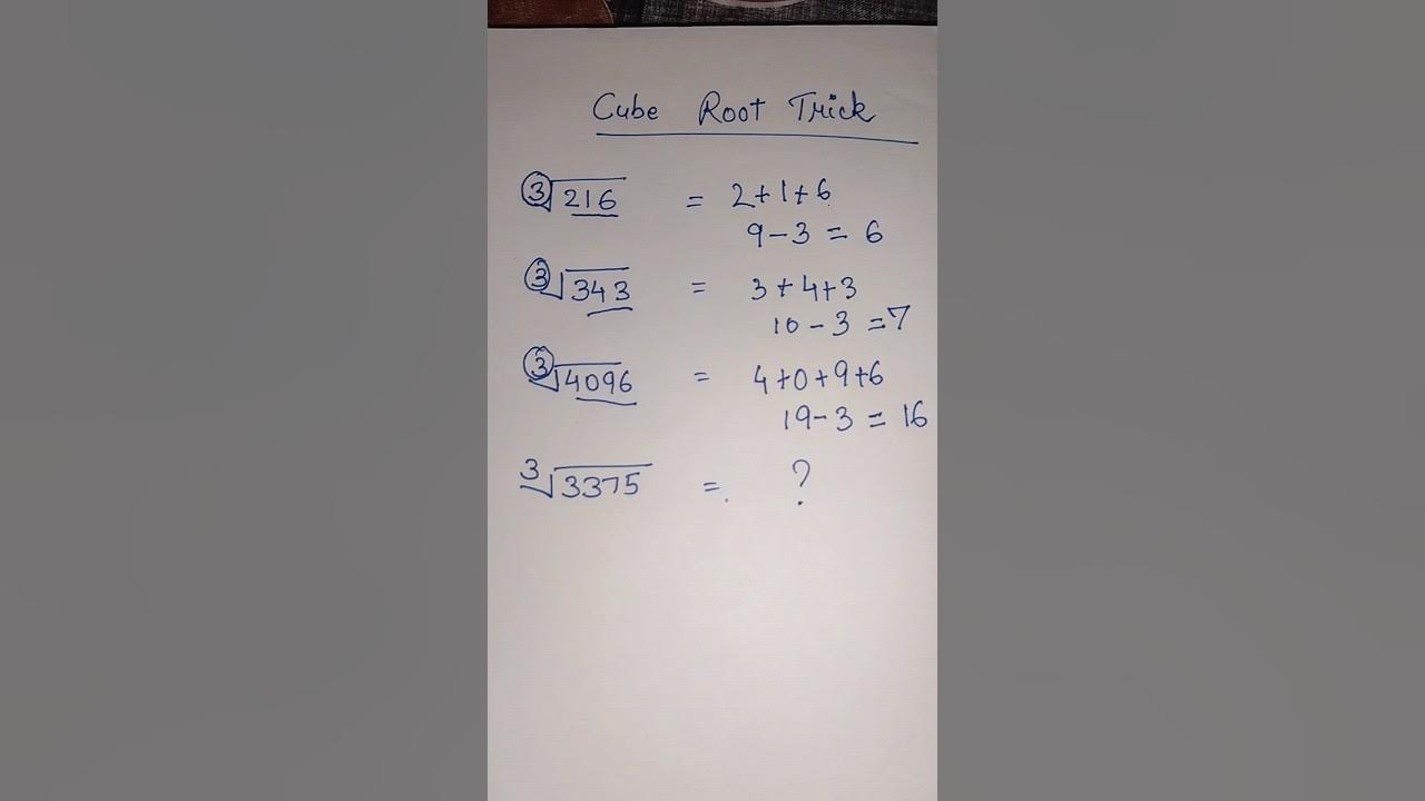 How to solve cube root easily||Easy Cube Root Trick#Maths Short#Maths Trick#viral#Yt shorts ...
