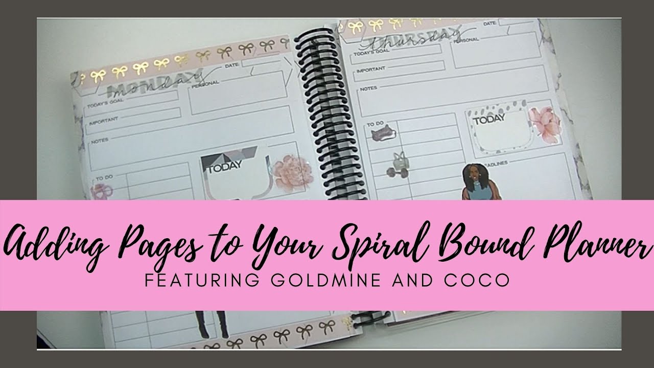 Adding Pages To Your Spiral Bound Planner And Weekly Planner Set Up Adding Pages To Your Spiral Bound Planner And Weekly Planner Set Up