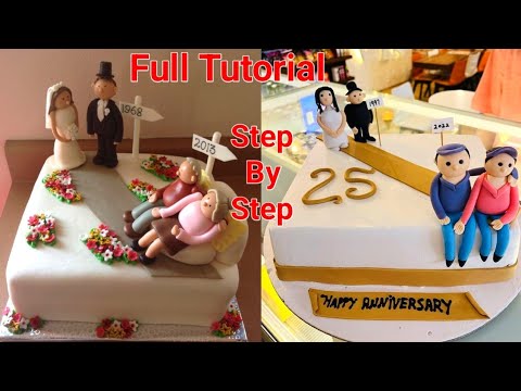 Adorable Couple Anniversary Cake | Cute Couple Theme Anniversary Cake ...