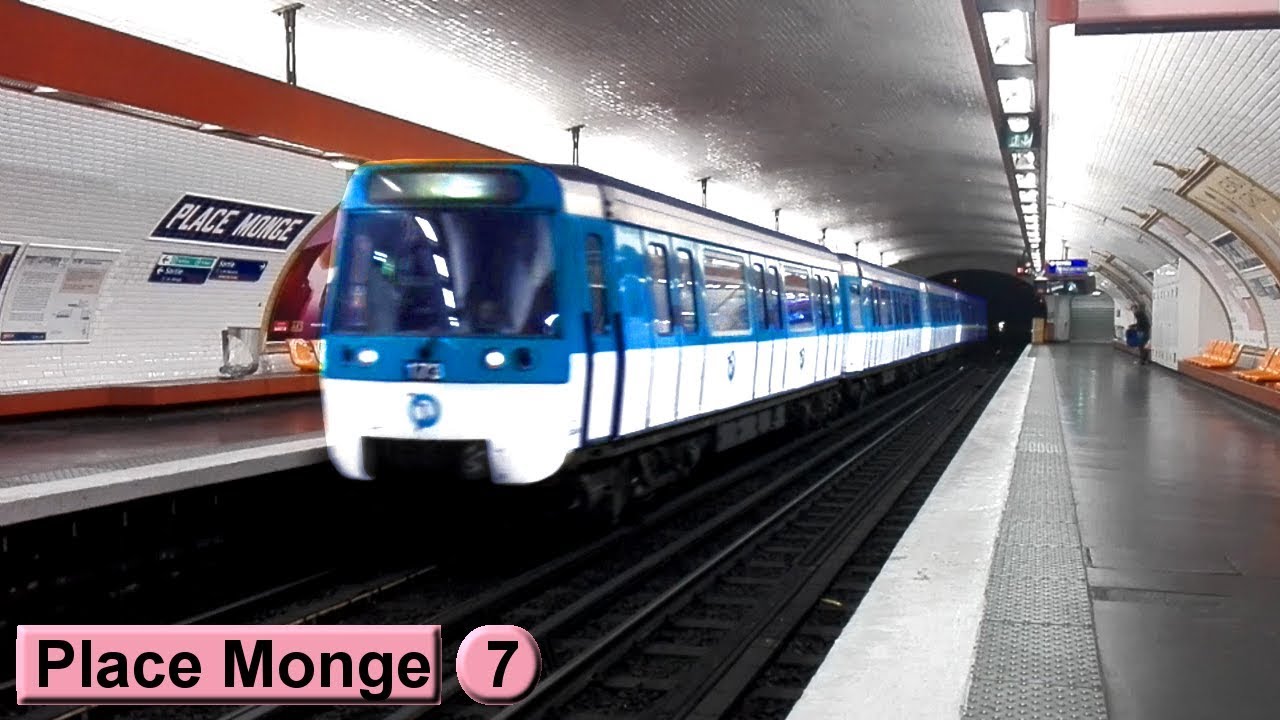 Place Monge | Ligne 7 : Métro de Paris ( RATP MF77 ) - YouTube