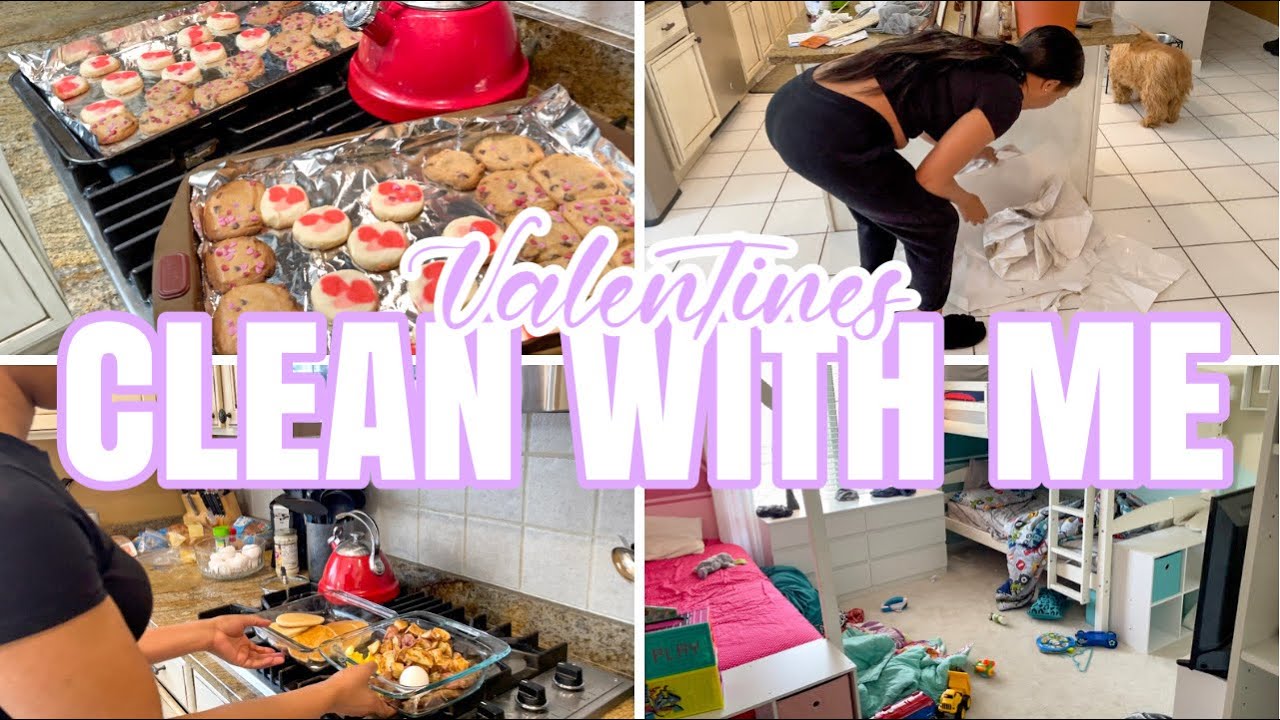 VALENTINE'S CLEAN WITH ME | VALENTINES CLEANING MOTIVATION | SPEED ...