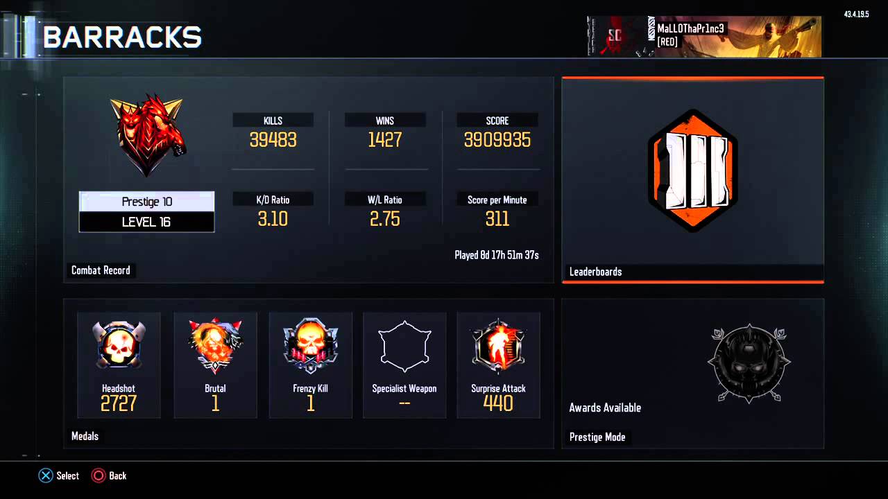 Call of Duty®: Black Ops III_Quick Stats Update 3kd Overall - YouTube
