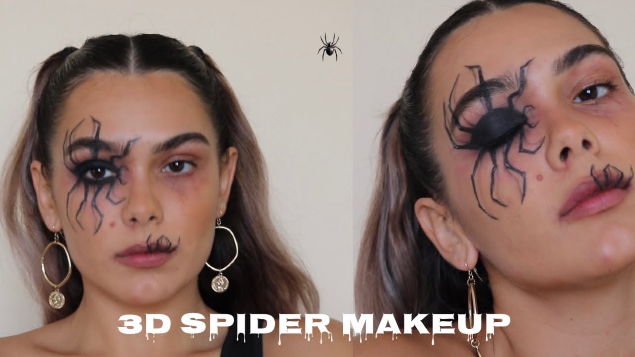 3D spider Makeup | Halloween illusion makeup 🕷 - YouTube