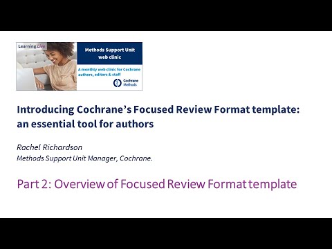 Part 2: Overview of Focused Review Format template - YouTube