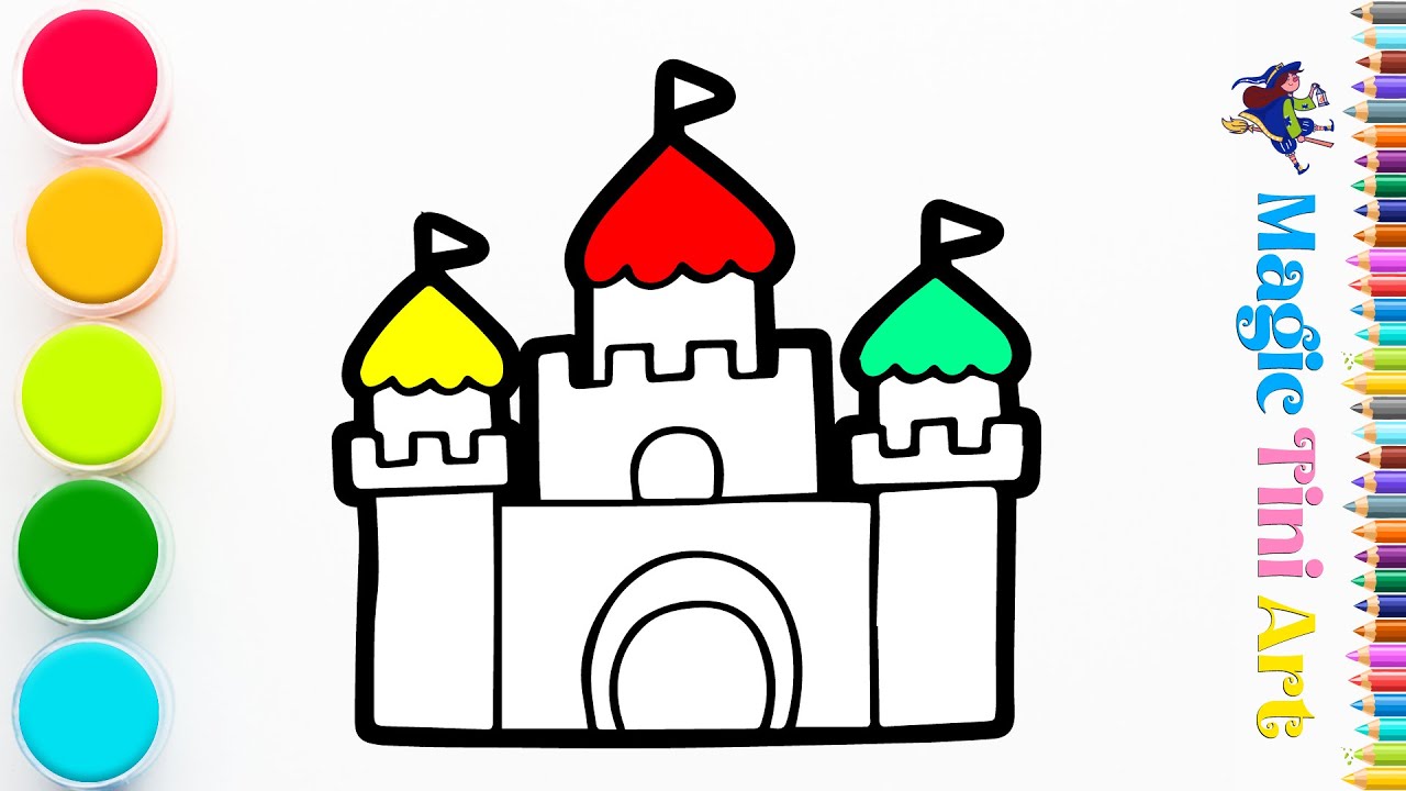 How to Draw a Castle | Step by Step - YouTube