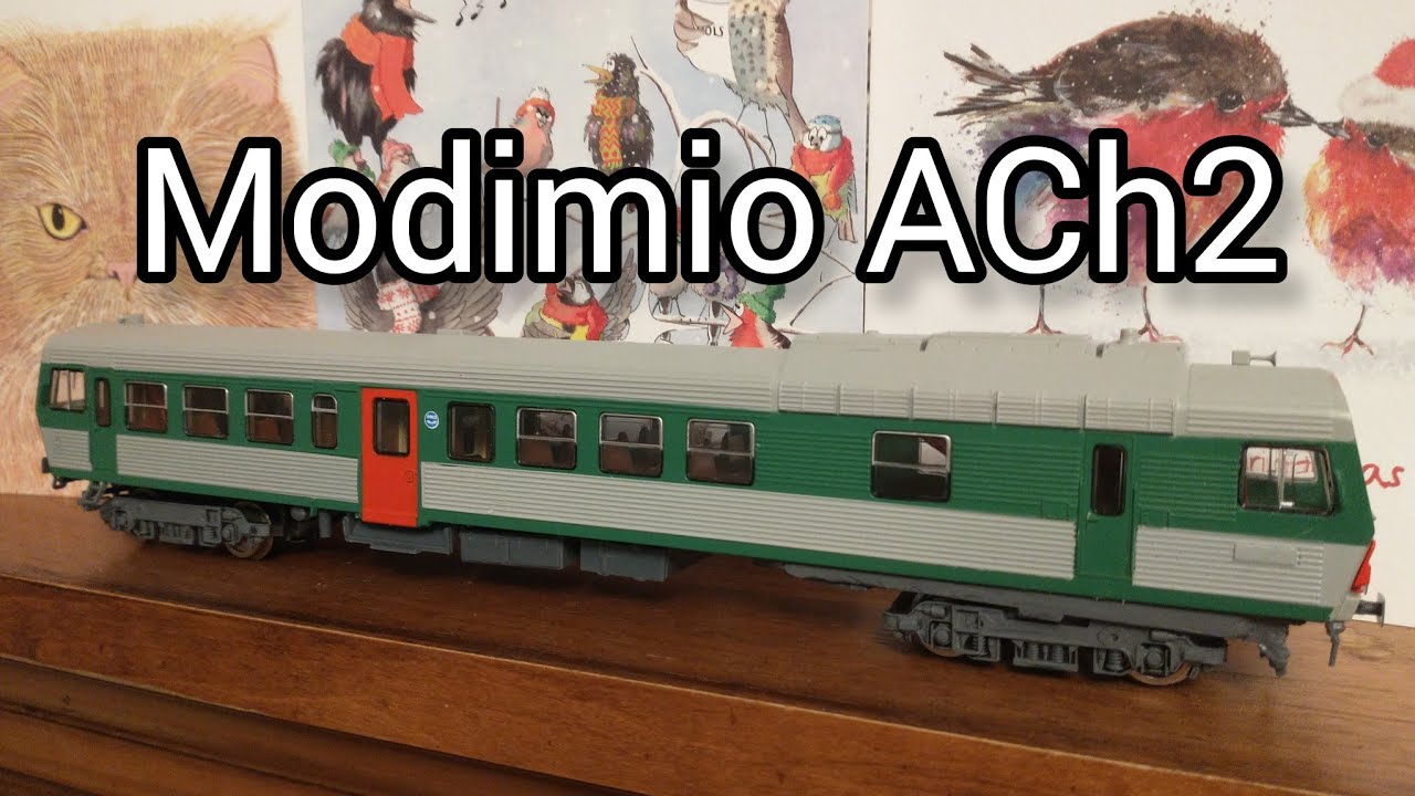 Soviet diesel railcar - ACh2. Modimio toy model with a Lima motor - YouTube