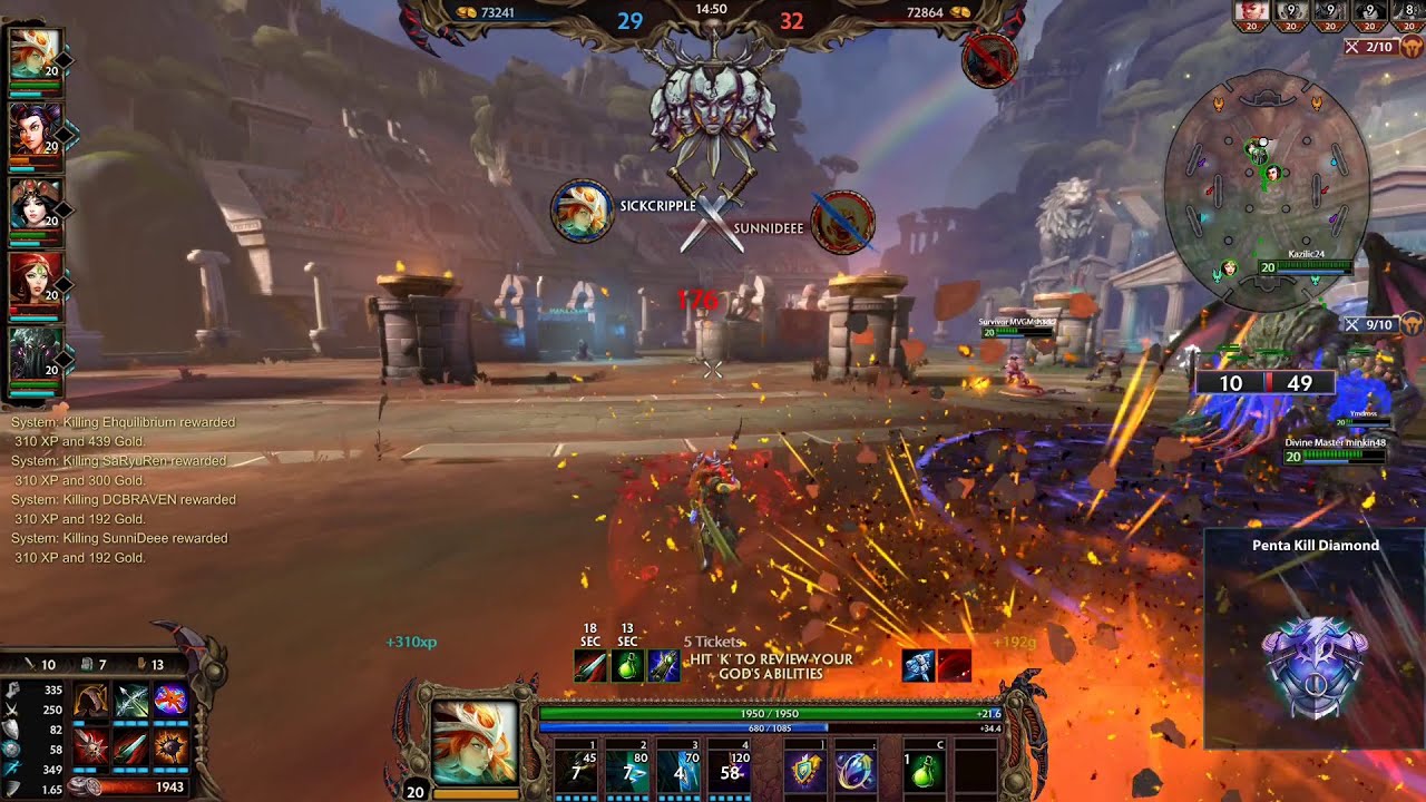 SMITE: Artemis Penta Kill (Arena) - YouTube