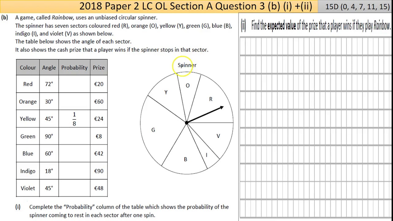 Maths screencast 2018 Paper 2 LC OL Question 3 - YouTube