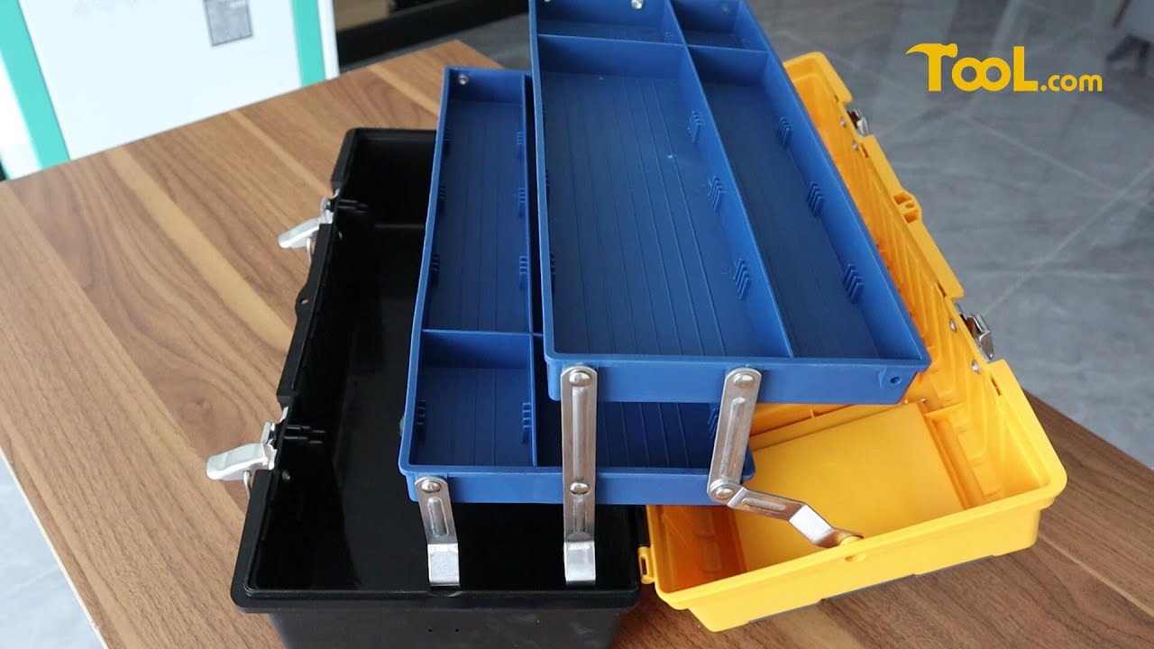 Multi-layer Plastic Cantilever Tool Box with Tray - YouTube