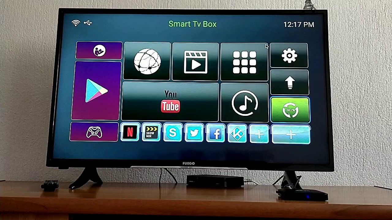 Z28 Smart Box Android 7.1.2 -Test with Apps IPTV performance - YouTube