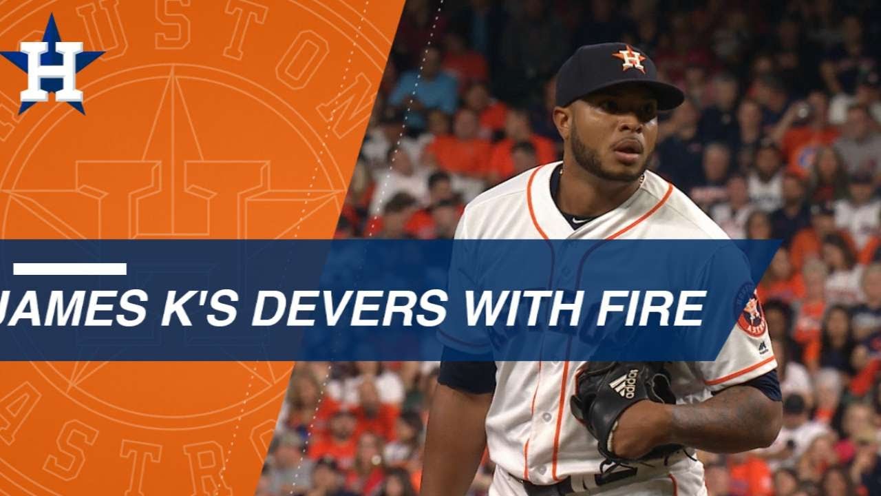 Josh James delivers 100+ mph pitches to fan Rafael Devers - YouTube