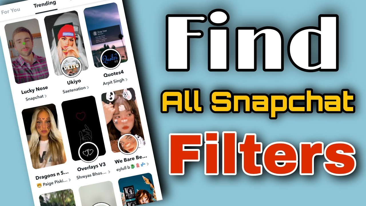 How To Find All Snapchat Filters | Snapchat Me Filter Kaise Search Kare ...