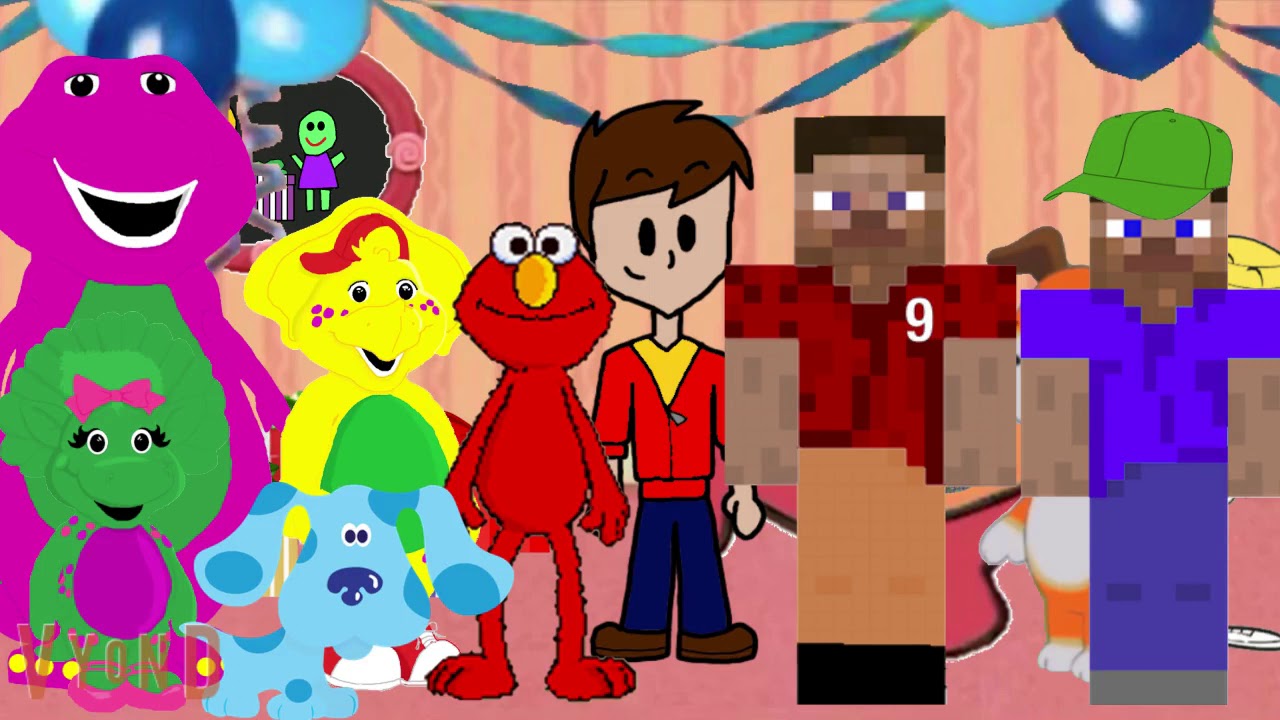 barney, elmo, and blue's clues: mystery birthday: last part - YouTube