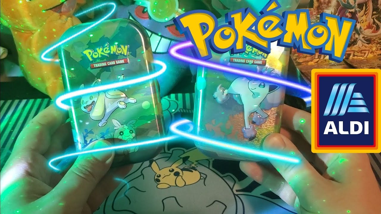 Pokémon Mini Tins opening from ALDI (4 booster packs) - YouTube