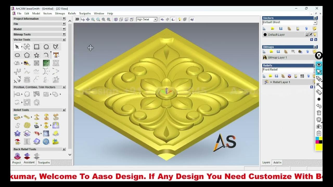 How to make 3D toolpath in artcam 2009 | artcam 2009 me 3D toolpath kaise kre | - YouTube