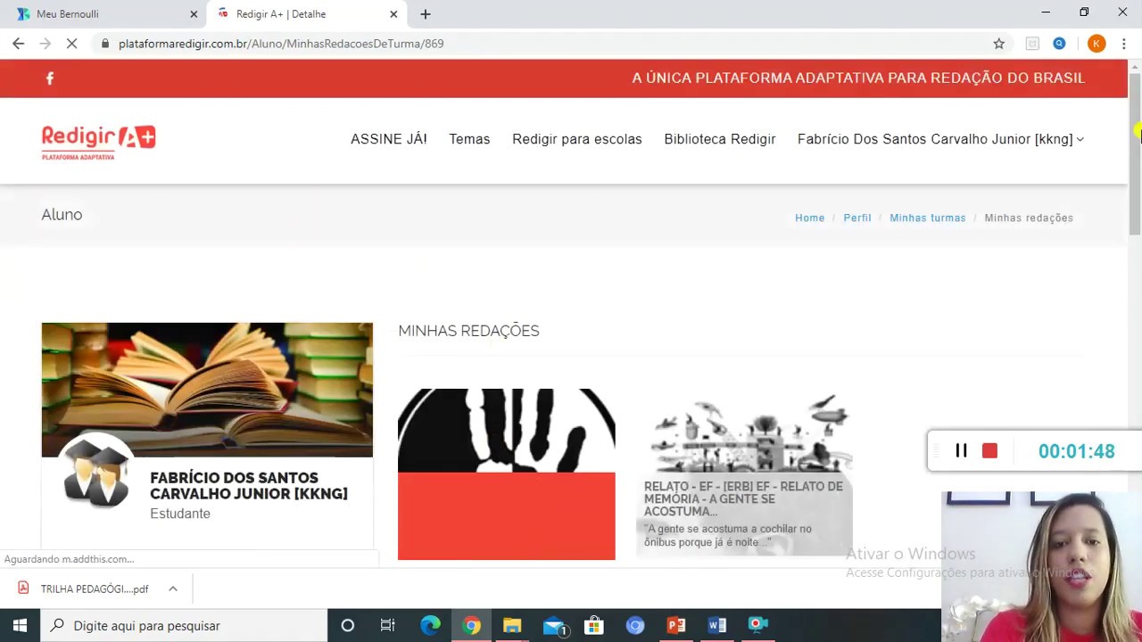 Trilha 01- Redação - Tutorial: Plataforma redigir A+ 07/04 - YouTube
