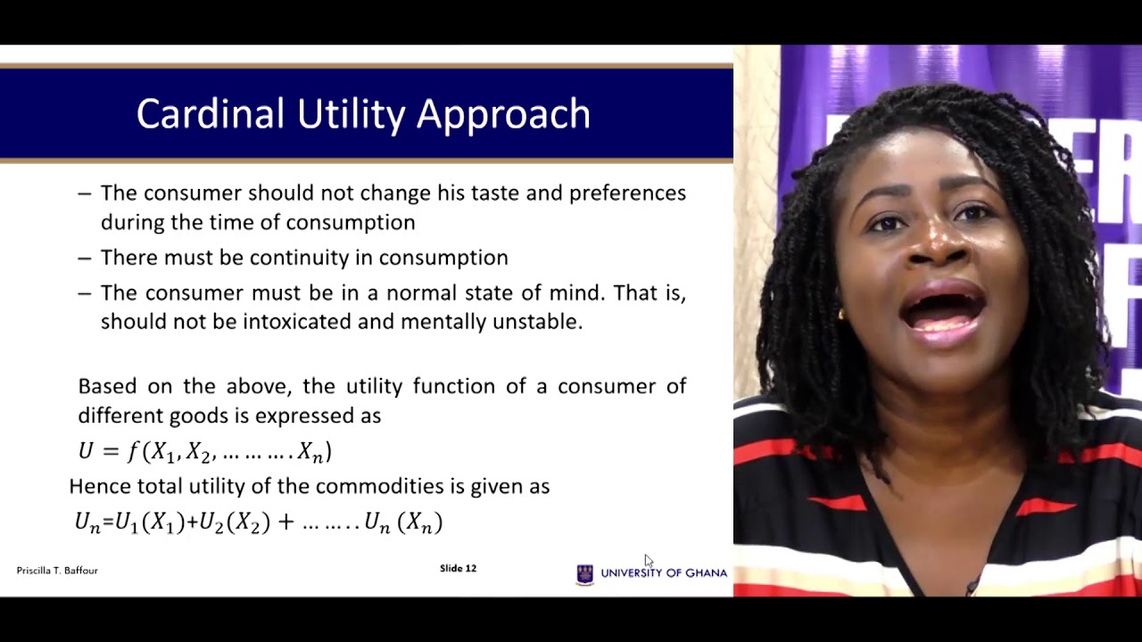 ECON 311: Session 1 - Consumer Behaviour Cardinal Utility Approach ...
