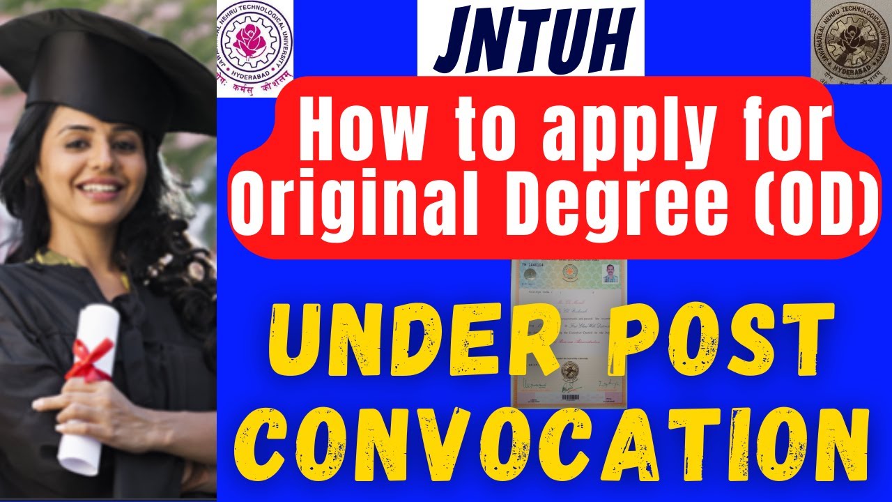 How to apply for JNTUH OD under Post convocation||JNTUH OD apply ...