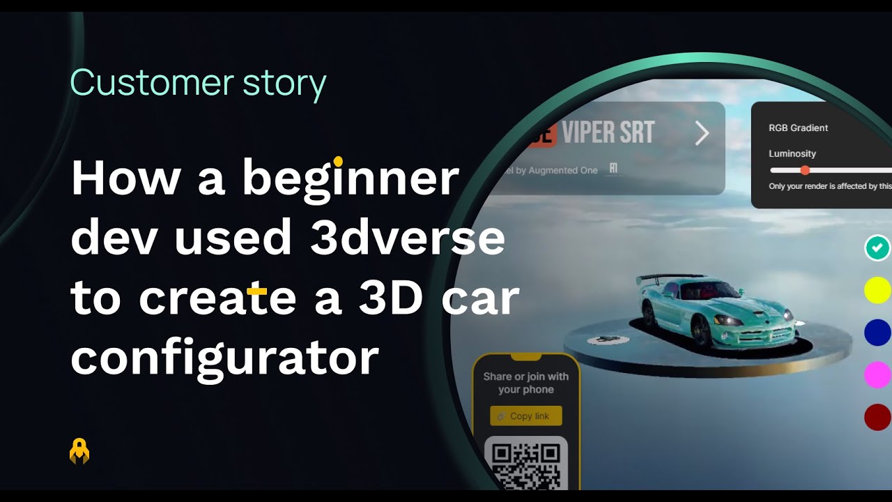 How a beginner dev created a web-based 3D car configurator using 3dverse - YouTube