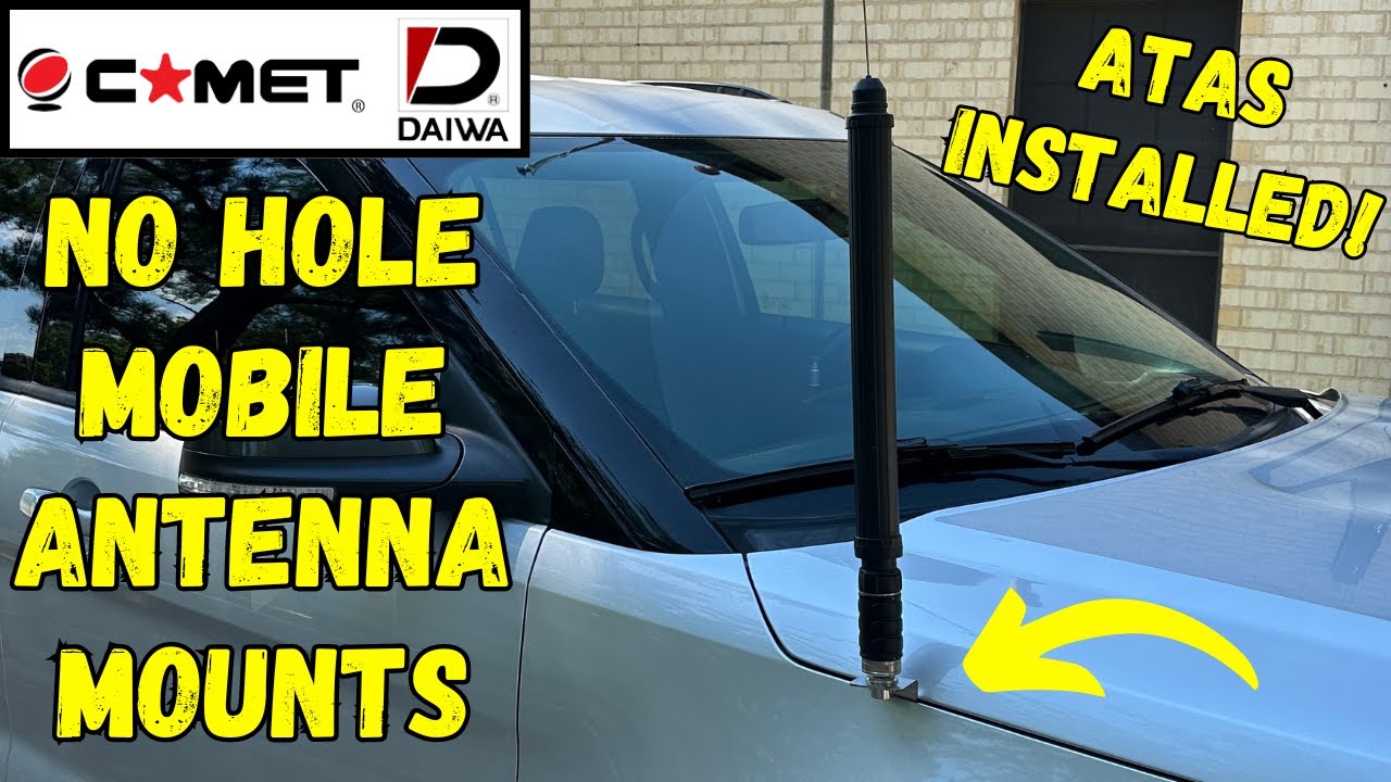 Comet No Hole Mobile Antenna Mount Yaesu ATAS Installation - YouTube