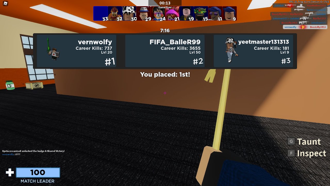 I win in Roblox Arsenal! - YouTube