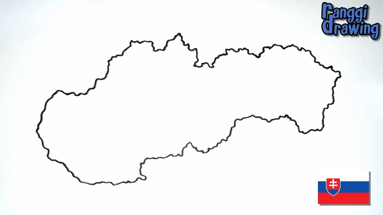 How to Draw Map of Slovakia - YouTube