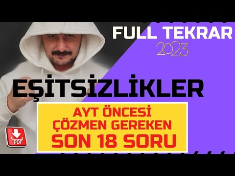 AYT Öncesi Çözmen Gereken Eşitsizlik Soruları |  Full Tekrar | Son Tekrar
