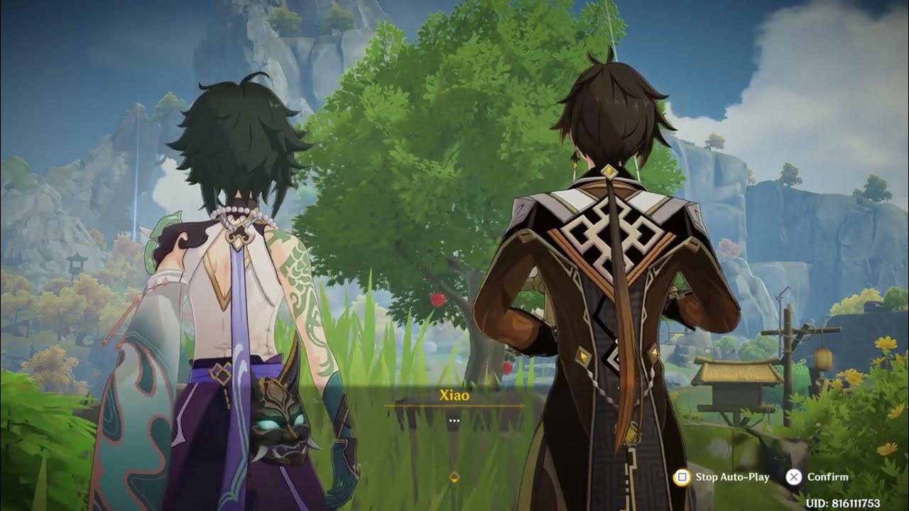 Zhongli Xiao Father And Son Scene Genshin Impact Cutscene Youtube
