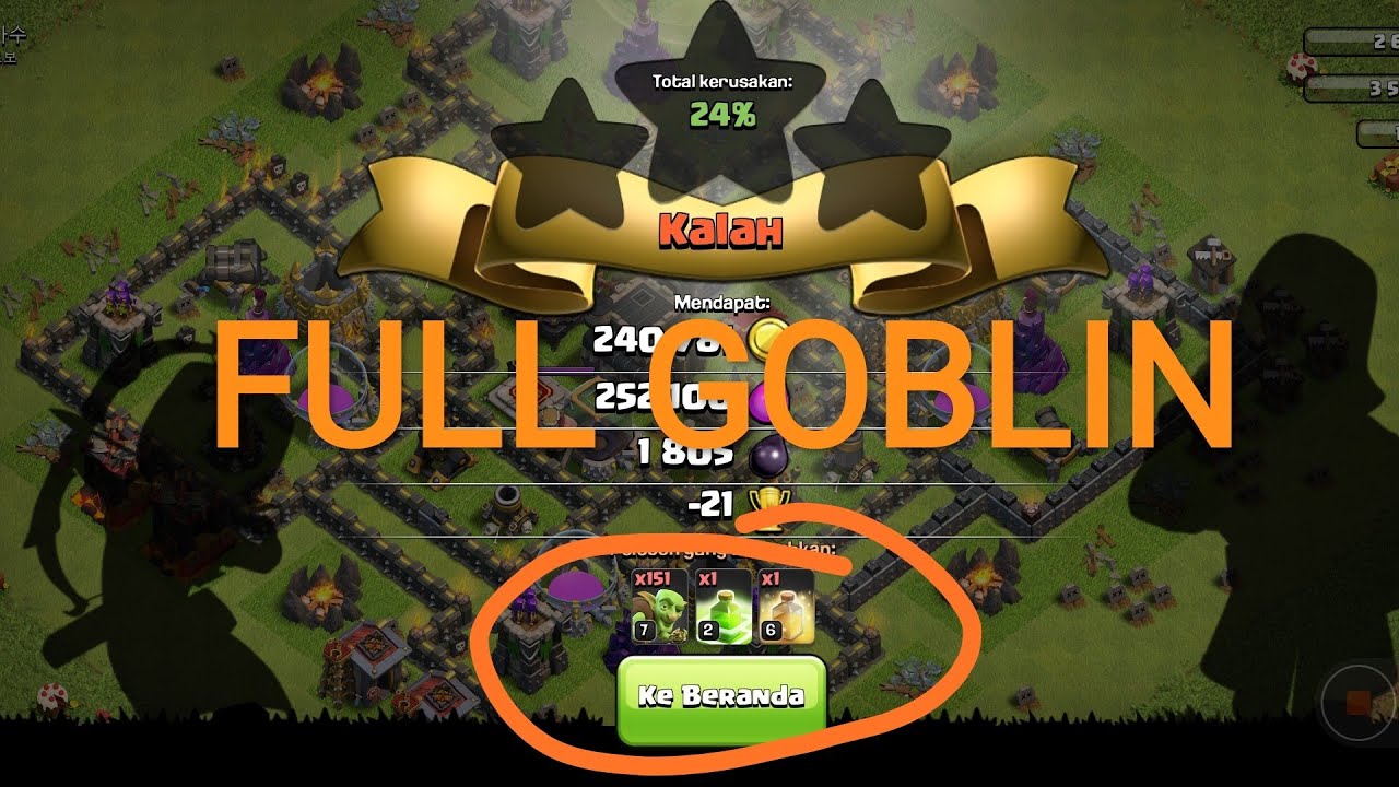 clash of clans full goblin record loot - YouTube