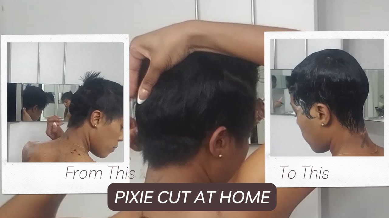 HOW TO CUT A PIXIE CUT AT HOME - YouTube